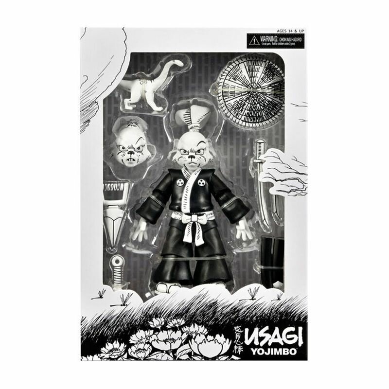 Neca Teenage Mutant Ninja Turtles Black White Usagi Yojimbo TMNT / Черепашки-ниндзя Черно-белые Усаги Едзимбо, Фигурки героев, классические мультяшные предметы коллекционирования, детские игрушки
