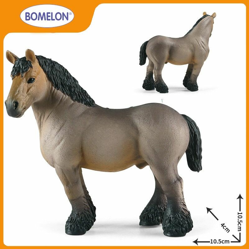 Фигурки Арденнах лошадь, модель Бурая лошадь 10 CM , Ardennes Horse, фигурки животных, Детские познавательные игрушки