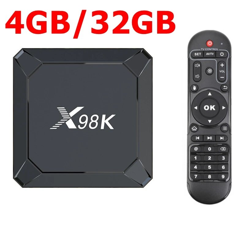 Приставка Смарт-ТВ X98K, Android 13,0, 2 + 16/4/32 ГБ, 1080P