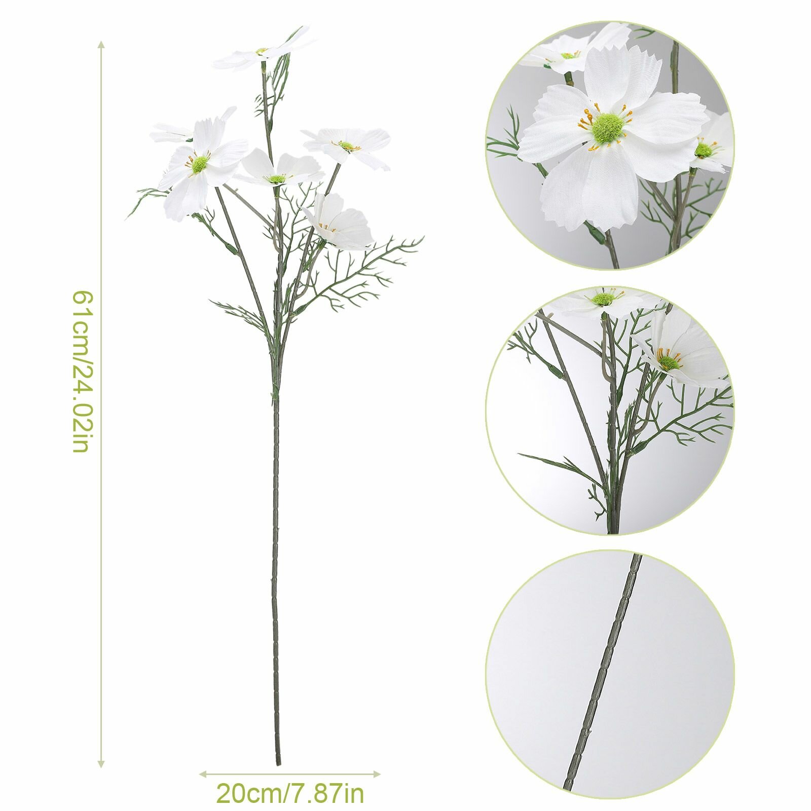 Искусственные космеи оранжевые 6шт