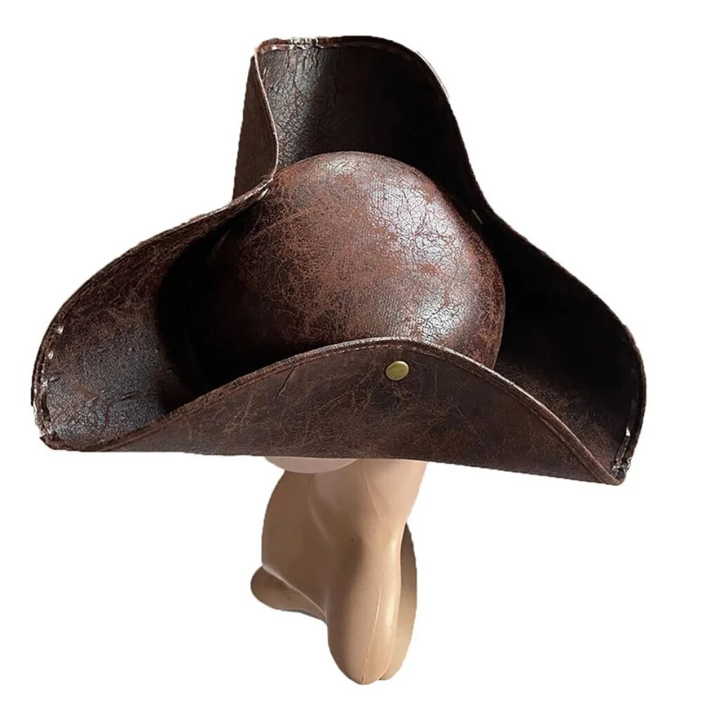 Винтажная ковбойская шляпа из искусственной кожи Коричневый, A