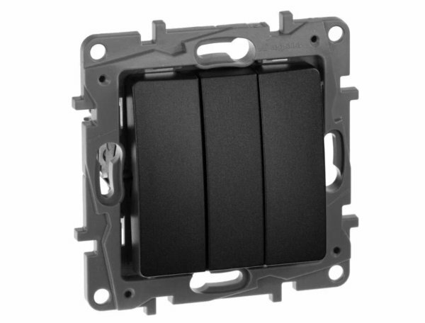 Выключатель 3-кл антрацит Etica