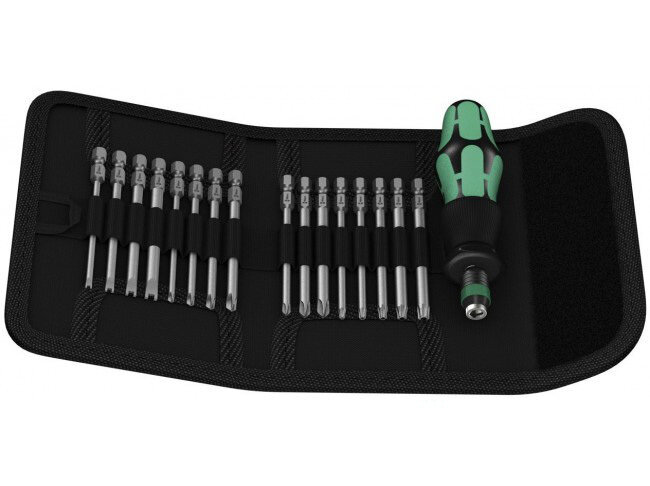 Набор бит с ручкой-битодержателем в сумке скрутке, 17 предметов Kraftform Kompakt 61 WERA WE-059296