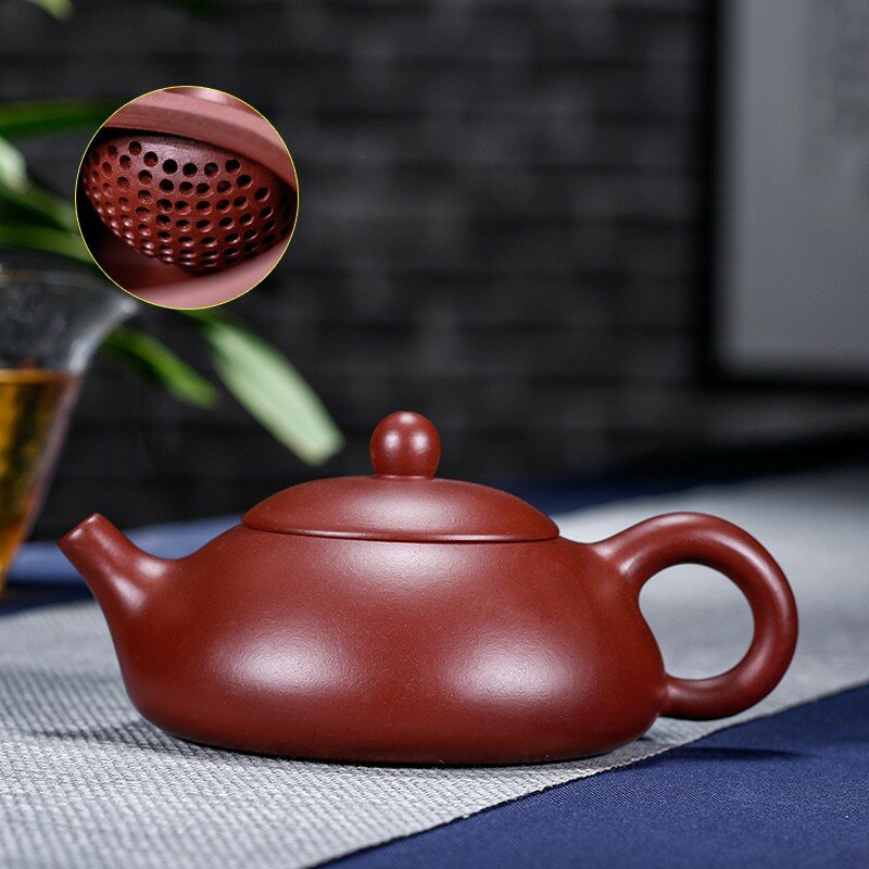 Чайник из темно-зеленой глины Yixing Original Ore, ручной работы, с шариковым отверстием, внутренняя стенка герметичная, чайник из зеленой глины, ковш из камня Dongpo, Республика Китай