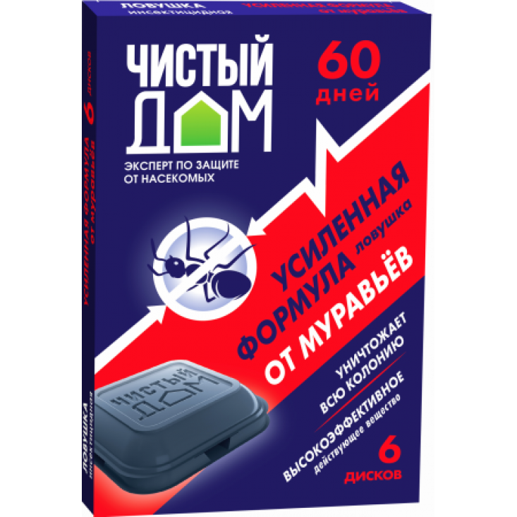ЯД чистый ДОМ ловушка усиленного действия от муравьев 6ШТ техноэкспорт