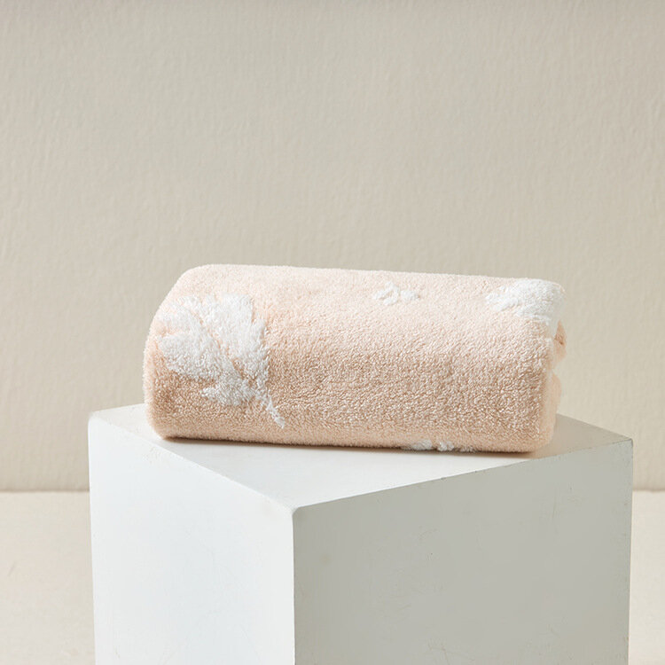 Жаккардовые перья утолщенные мягкие коралловые бархатные полотенца для быстрого высыхания Полотенце из перьев - розовое