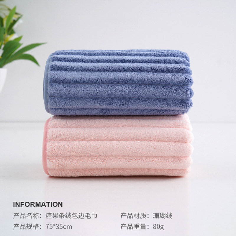 Бытовые конфеты бархат полотенце Коралловое бархатное полотенце для лица быстро впитывает воду Сакура розовый + Про