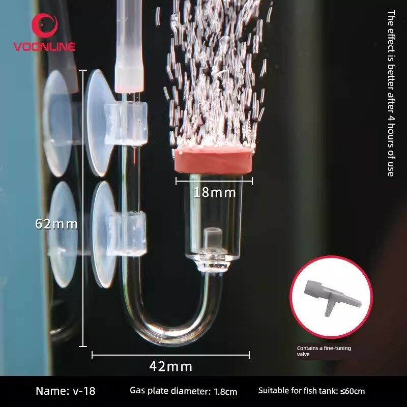 Маленький воздушный диффузор Wovelan V18 для аэрации аквариума, технология нано-пузырьков, система аэрации для рыб, 180