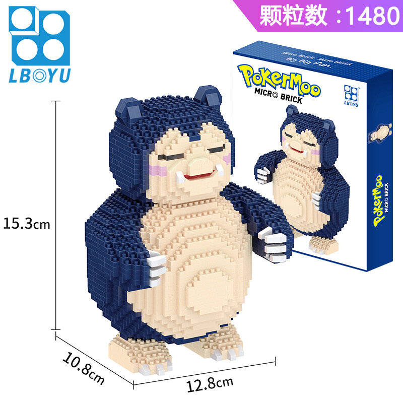 Le Baiyu строительные блоки для взрослых детей головоломки набор игрушек миниатюрные алмазные гранулы Каби Зверь 7082