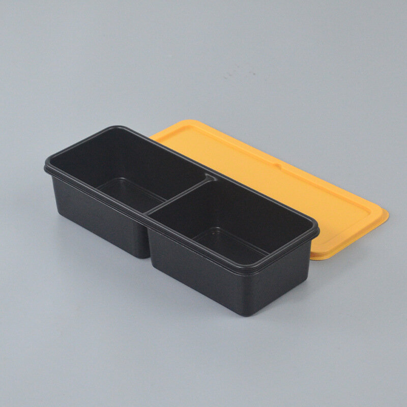 Одноразовая ланч-бокс бенто-бокс прямоугольный утолщенный пищевой пластик премиум для ресторанов на вынос упаковка для фастфуда