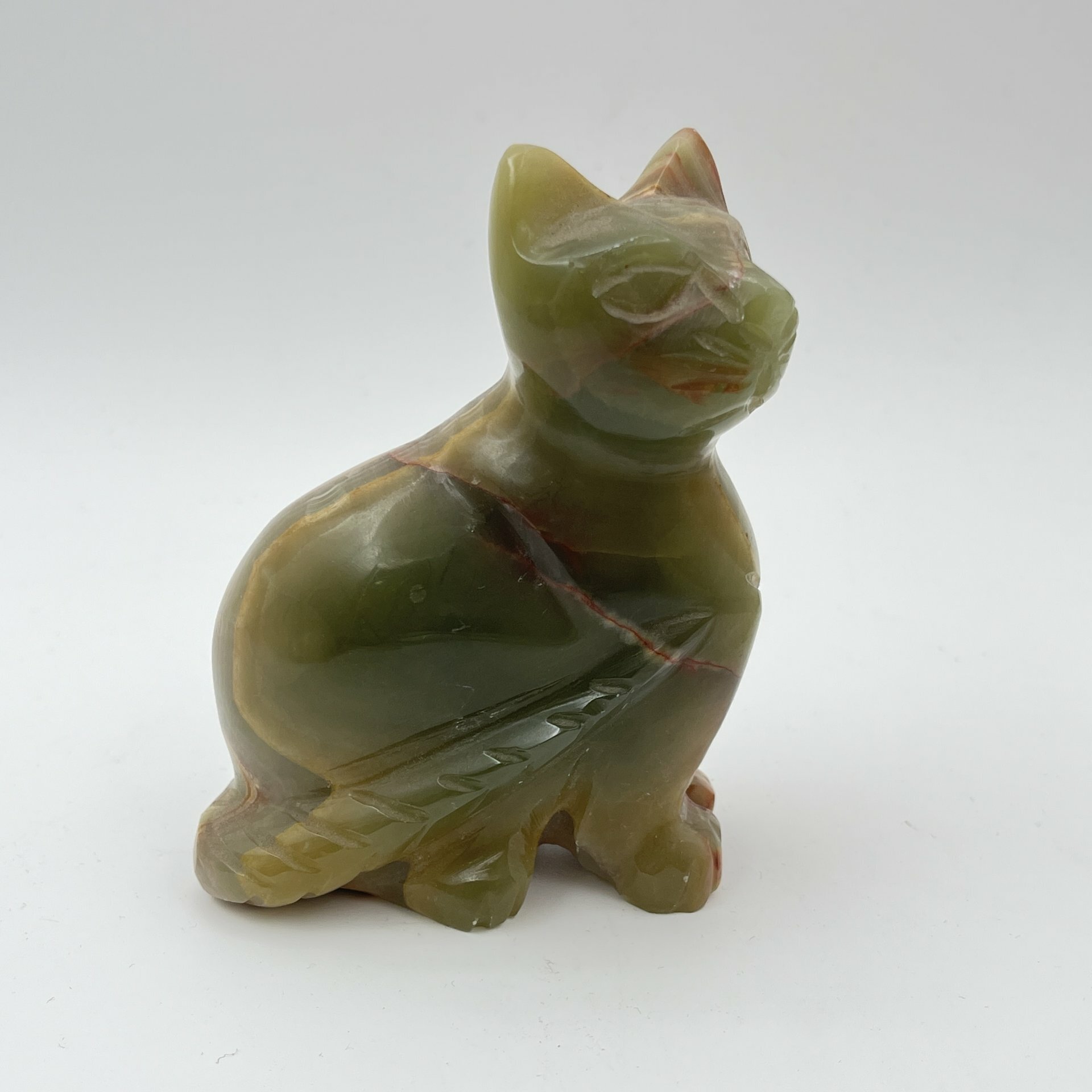 Статуэтка "Котёнок", натуральный камень (оникс), резьба, Азия, 2000-2015 гг.