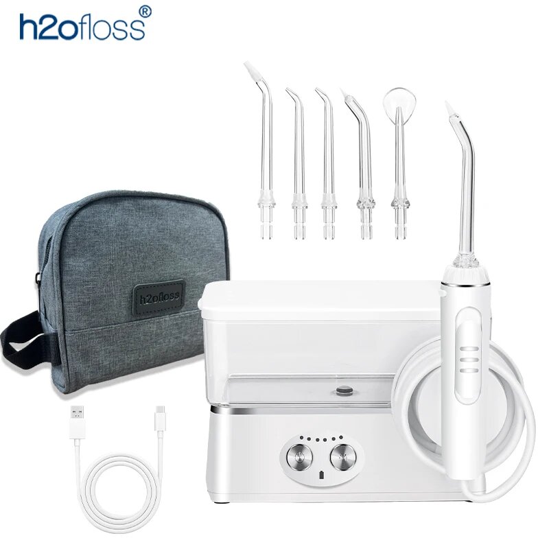 H2ofloss Портативный ирригатор для полости рта белый