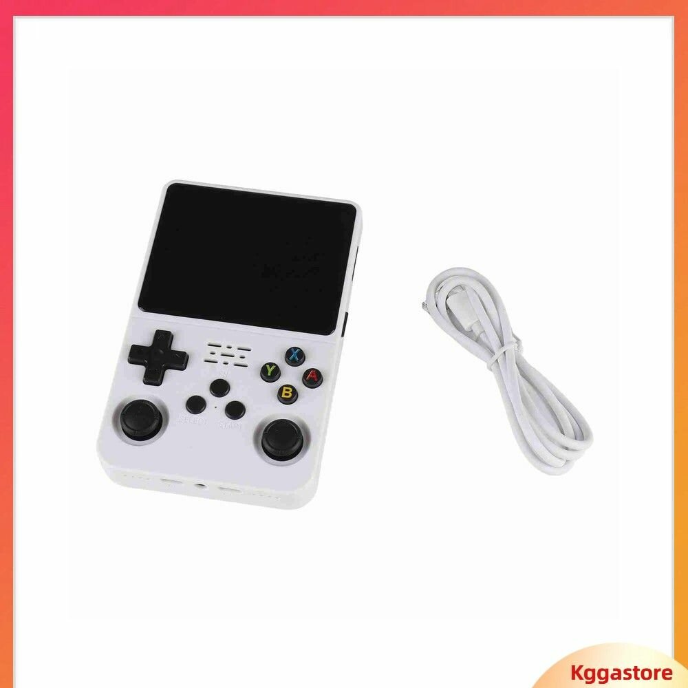 Ретро-консоль, 3.5" IPS 640x480, портативная, для Linux, белая, 64 ГБ