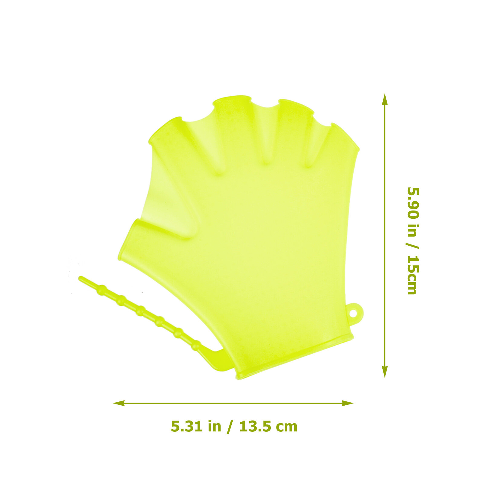 Перчатки Для Плавания Из Силикона 2 Шт Цвет Light Green Размер 15x13.5cm
