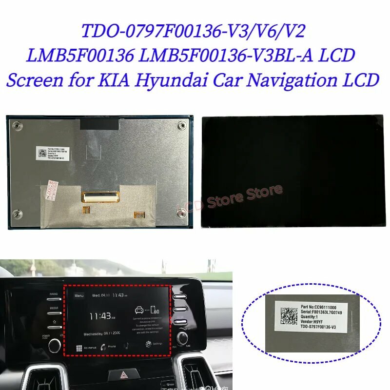 TDO-0797F00136-V2 TDO-0797F00136-V3 TDO-0797F00136-V6 LMB5F00136-V3BL-A ЖК-дисплей TDO-0797F00136-V2