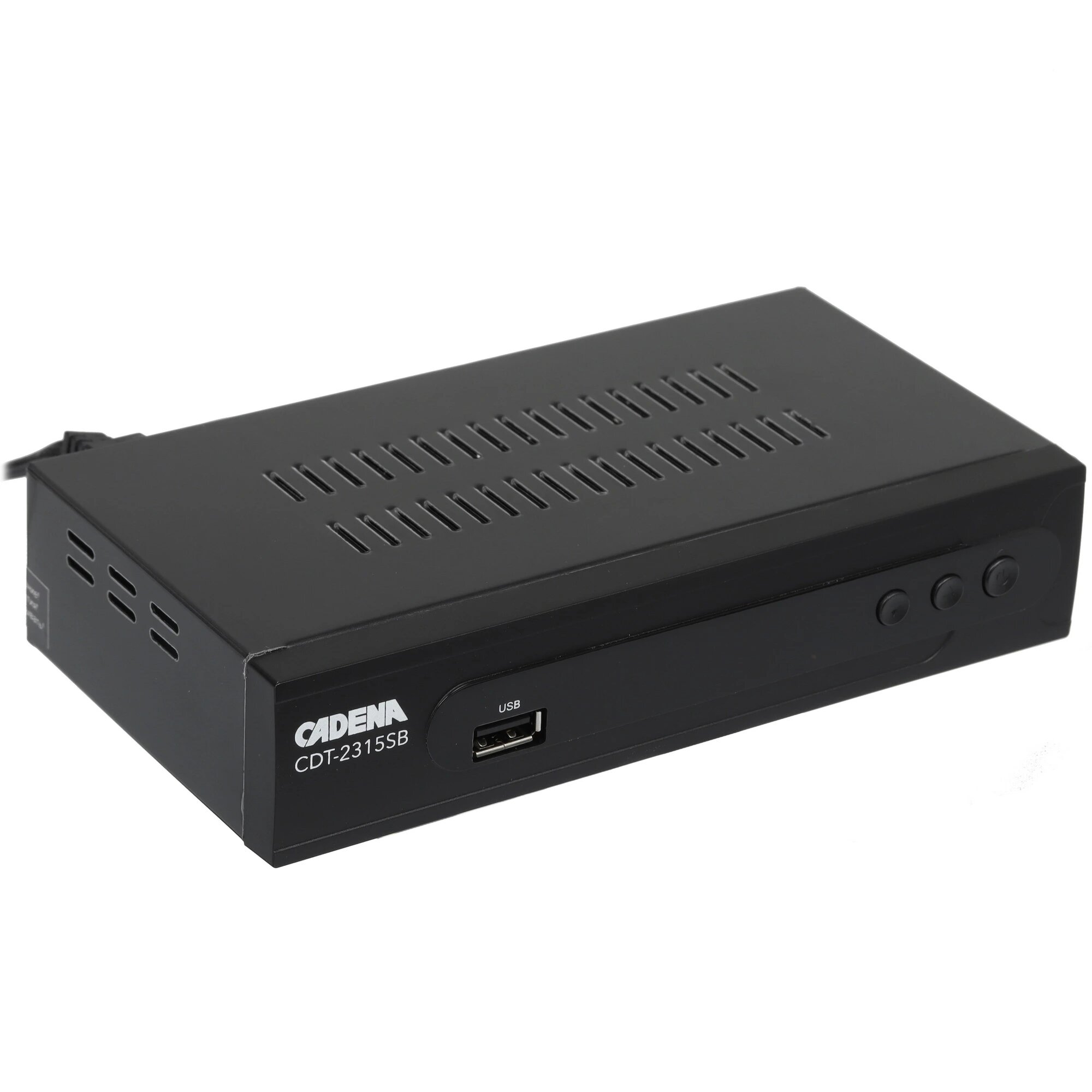 Цифровой ресивер DVB-T2 CADENA CDT-2315SB дисплей, черный, с пультом ДУ