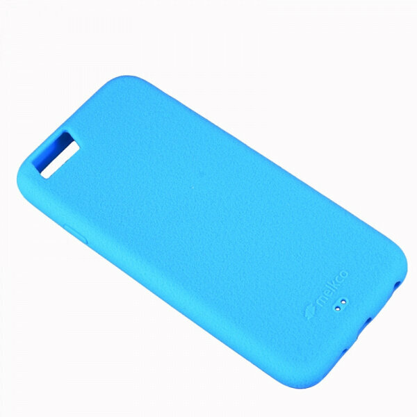 Накладка Melkco Silikonovy Silicone Case силиконовая для Apple iPhone 6 Light Blue (голубая) + пленка
