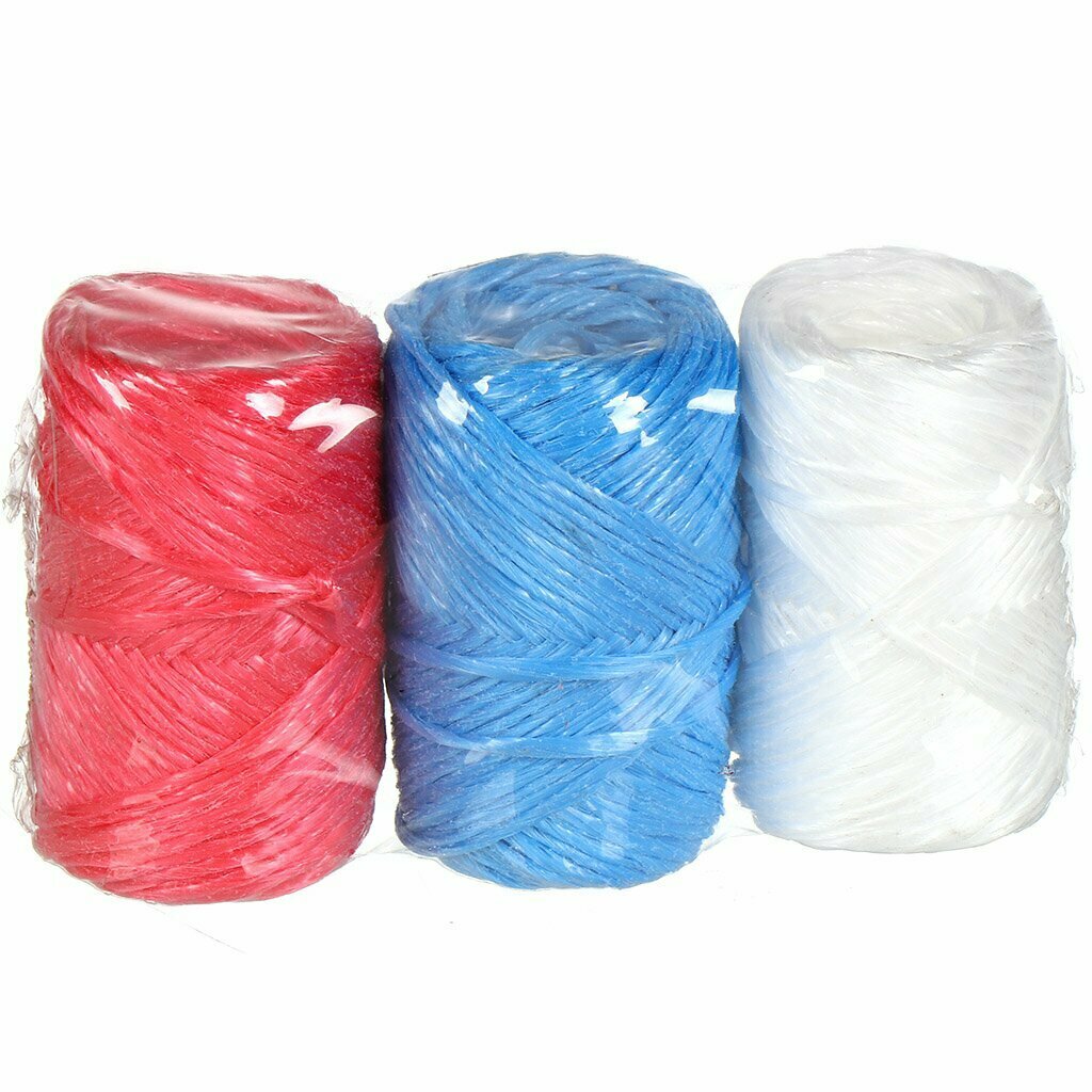 Шпагат полипропилен, 1000 текс, набор, 3 шт, Триколор, 9825-1, 50 м