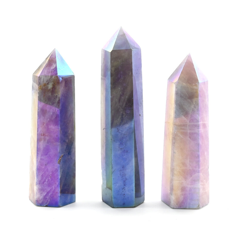 Кристалл из аметиста тонированного "Карандаш" 27*28*104мм, 121-129г .