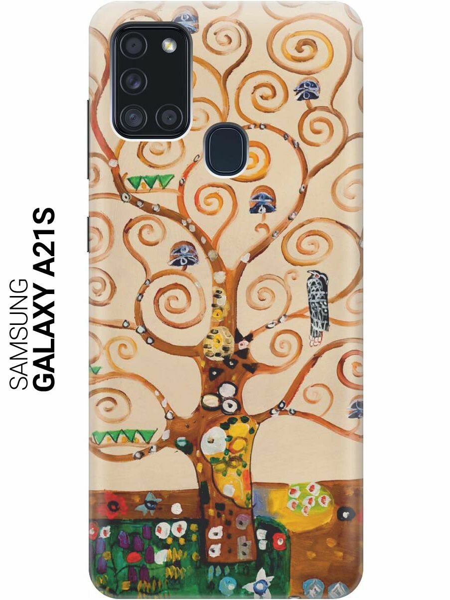 Ультратонкий силиконовый чехол-накладка для Samsung Galaxy A21s с принтом "Климт"