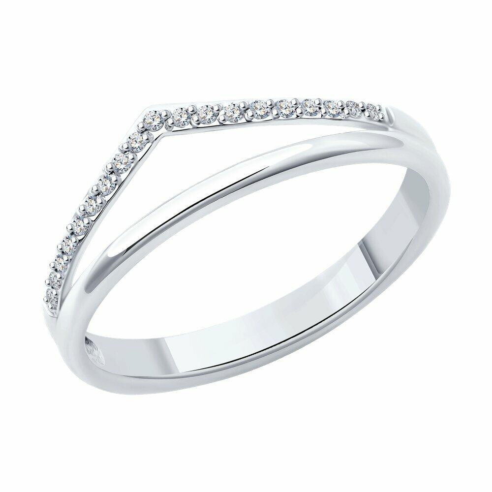 Кольцо, белое золото, 585 проба, бриллиант