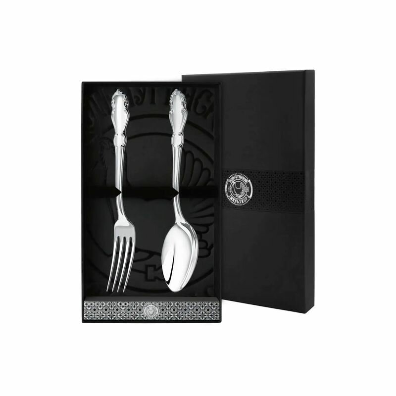 Кольчугинский мельхиор Столовые приборы "Лира" 2 предмета из мельхиора (КМ0460201)