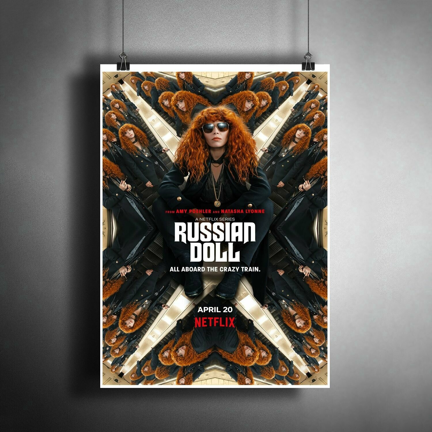 Постер плакат для интерьера "Сериал: Жизни матрёшки. Russian Doll" / Декор дома, офиса, комнаты, квартиры, детской A3 (297 x 420 мм)