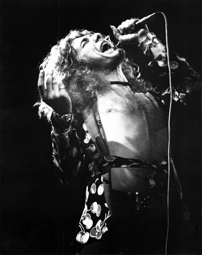 Плакат, постер Лед Зеппелин-Роберт Плант/Led Zeppelin-Robert plant на бумаге, размер 60х84см