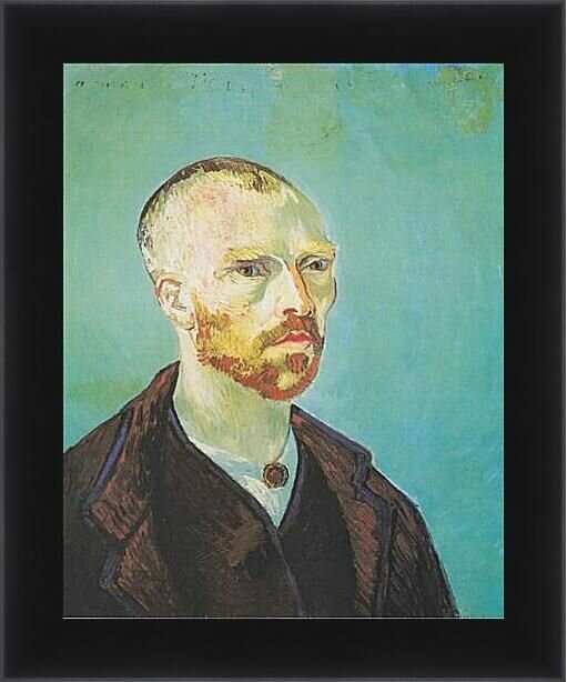 Плакат, постер Self Portrait (dedicated to Paul Gauguin). Поль Гоген на холсте, размер 42х60см