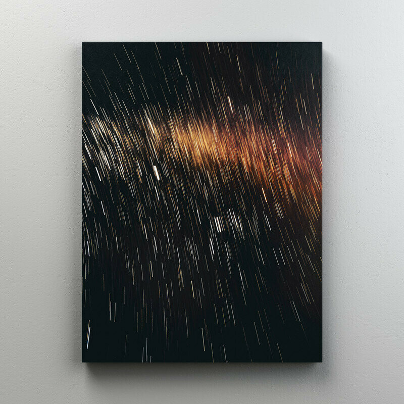 Интерьерная картина на холсте "Звезды в космосе в движении" размер 22x30 см