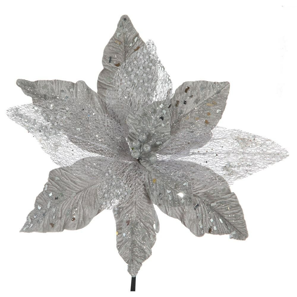 Цветок искусственный "Пуансеттия", L=54 W=54 H=38 см