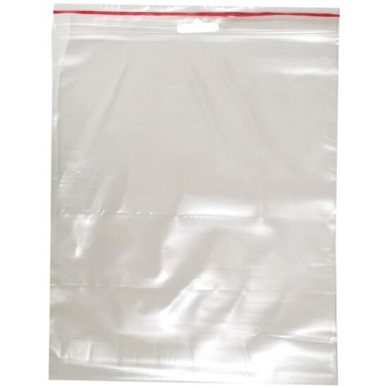 Пакет с замком Zip Lock Комус 20 x 25 см, 60 мкм, европодвес, 100 шт/уп