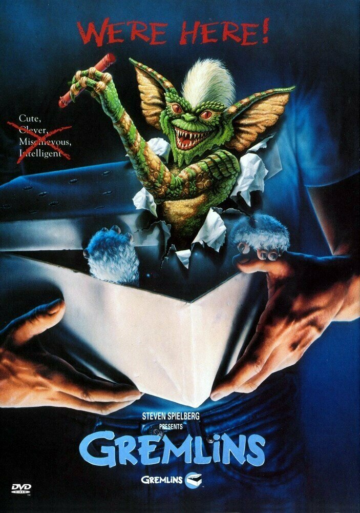 Плакат, постер Гремлины (Gremlins), 1984, Джо Данте на бумаге, размер 42х60см