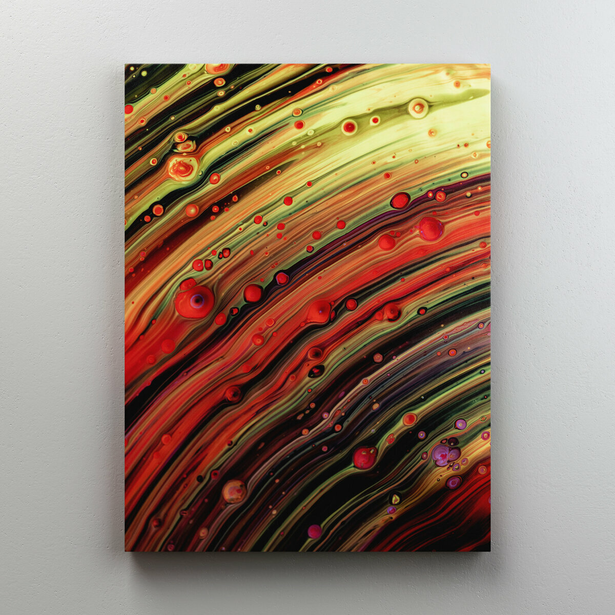 Интерьерная картина на холсте "Абстракция - краски" абстракция, размер 45x60 см