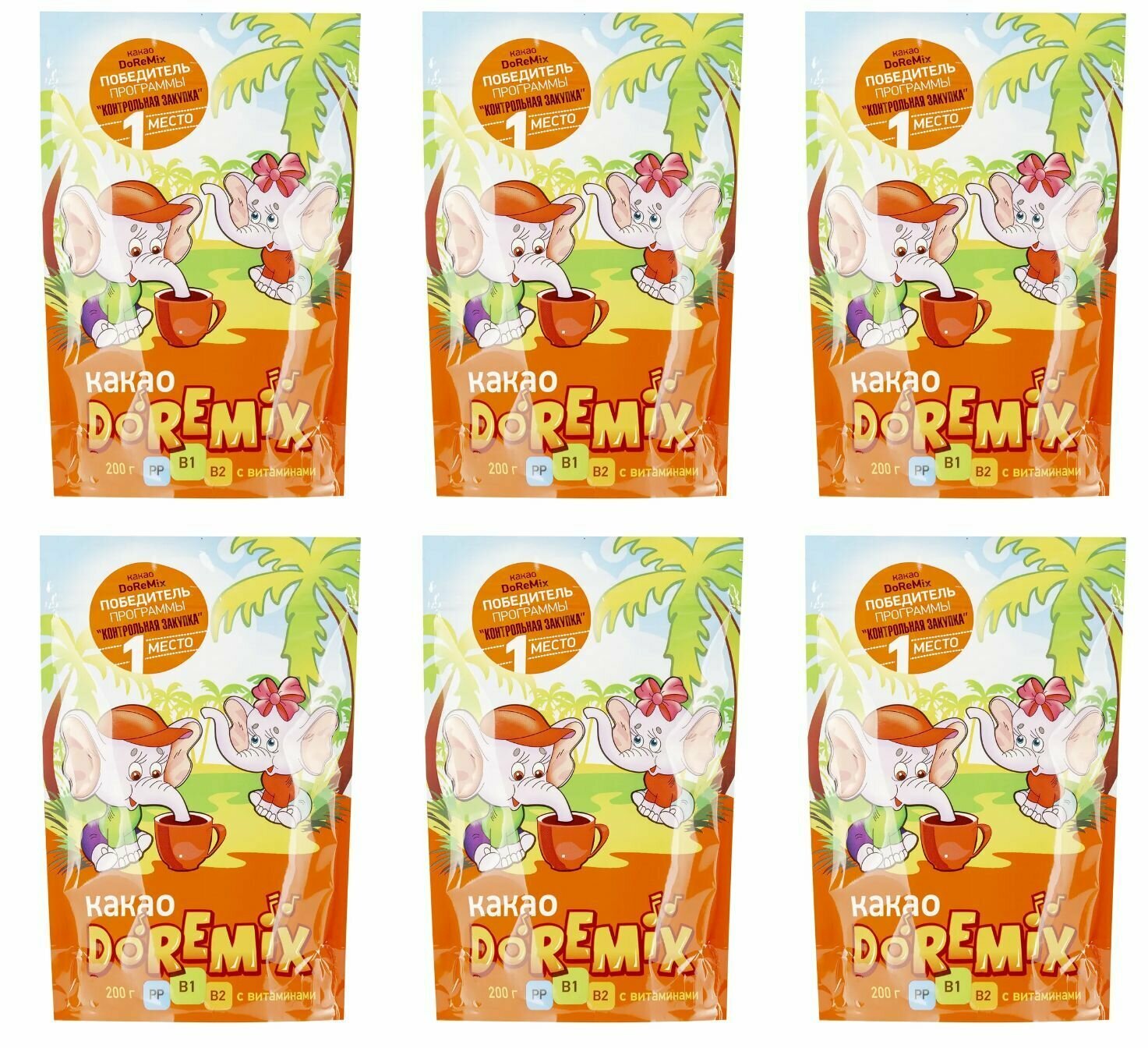 DoReMix Какао гранулированное, 200 г, 6 уп