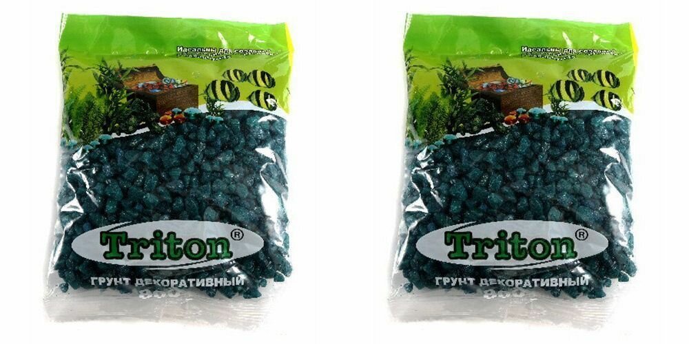 Тритон Грунт блестящий, морская волна,800 г. ,2 шт