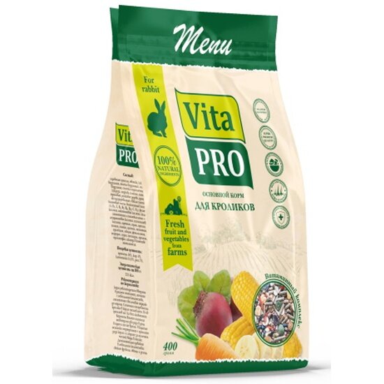 Основной корм Vita Pro для кроликов, 400 г