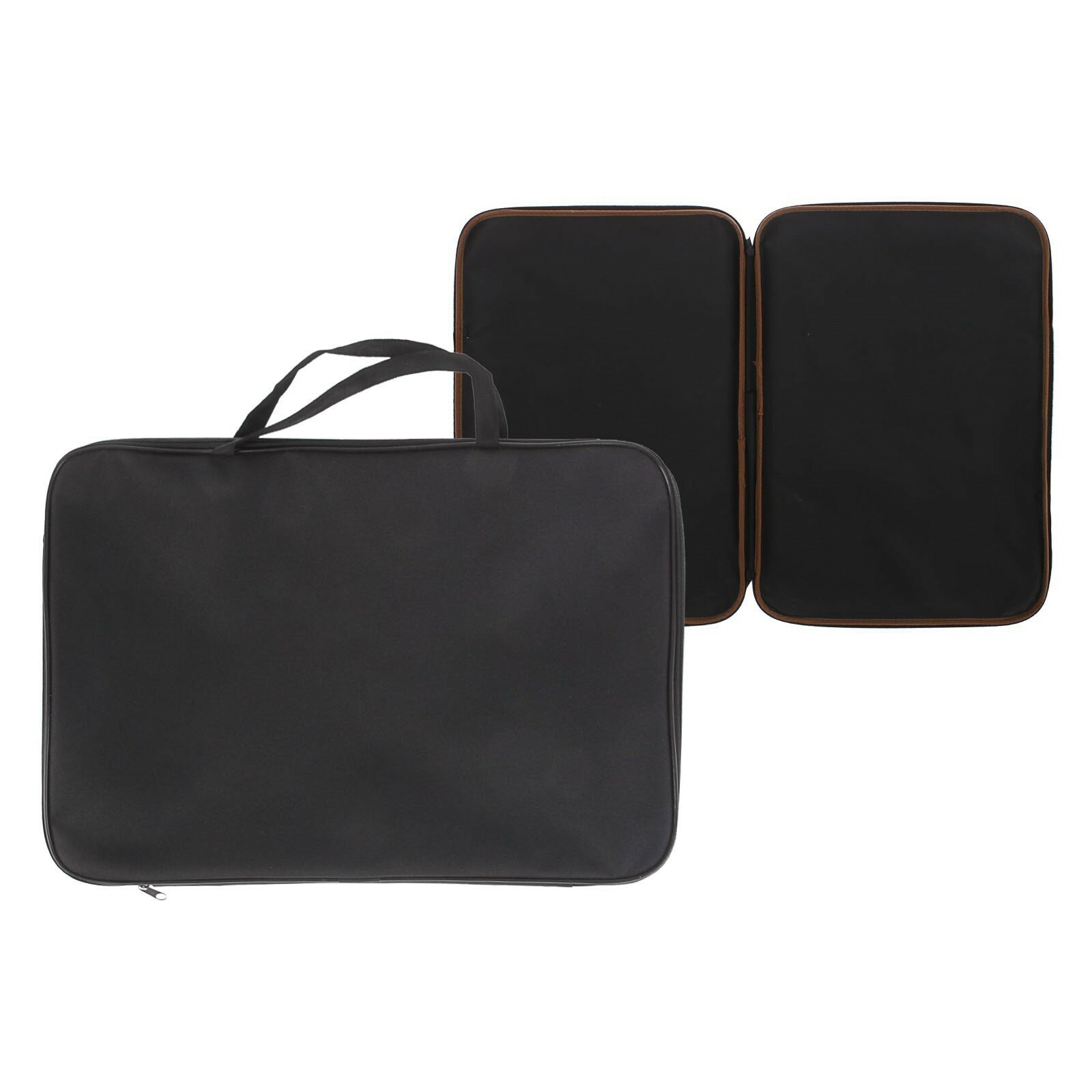 Папка для чертежей и рисунков А3, 470 х 350 х 20 мм, с ручками, текстильная, Calligrata Стандарт, Черная, плотность 600D, 1093113