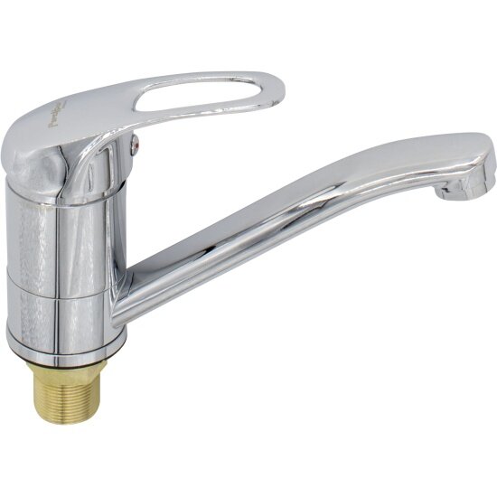 Смеситель для раковины Ремоколор 67-0-742, гайка, керам картридж 40мм, гусак 15см, (шт.)