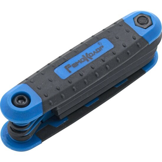 Ремоколор Professional Набор ключей имбусовых HEX 1,5, 2,0, 2,5, 3,0, 4,0, 5,0, 6,0, 8,0 мм, 8 шт, CrV, складные, (шт.)