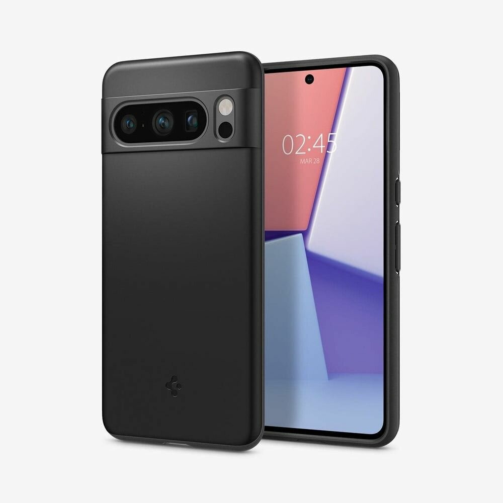 Чехол Spigen на Google Pixel 8 Pro (ACS06325) Thin Fit / Спиген чехол для Пиксель 8 Про тонкий, противоударный, с защитой камеры, черный