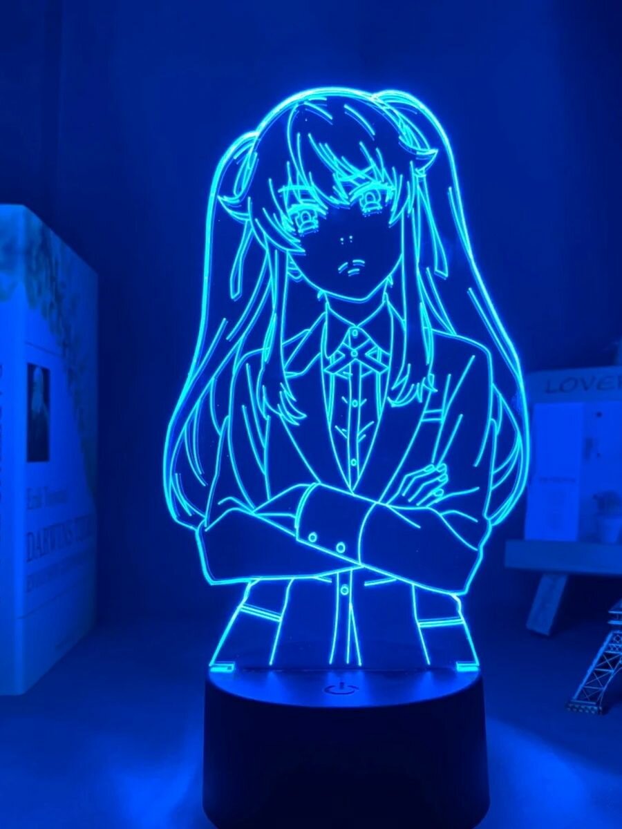 Ночник Аниме Безумный азарт - Anime Kakegurui. Подарок фанату аниме и манги — декор в комнату с любимыми персонажами, в стиле отаку и японской анимации.