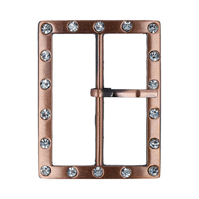 GB 1136 Micron пряжка со стразами 37x28 мм №12 шлифованная бронза для ремня