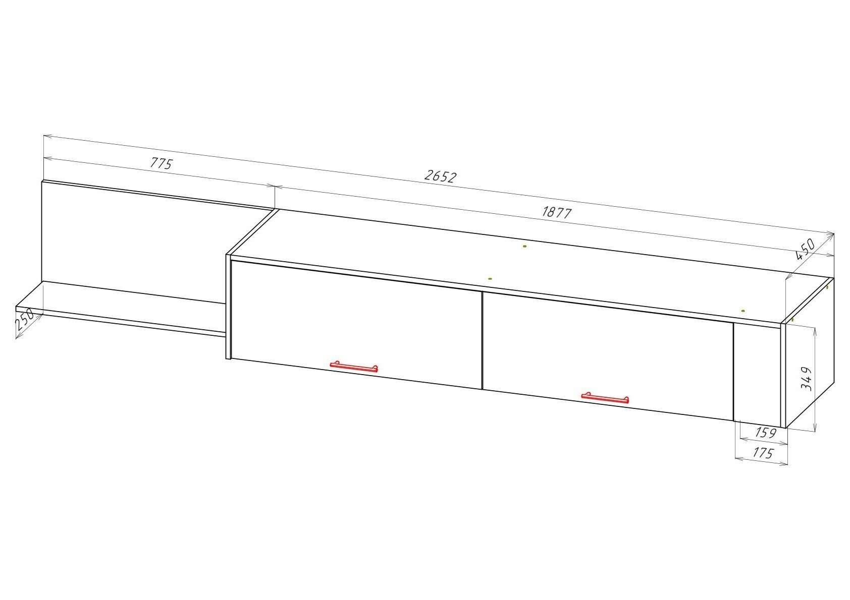 Антресоль для Бонн Элегант (угол слева) 160 см, высота с Антресолью 245 см Венге магия