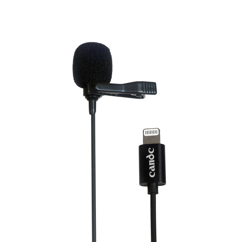 Микрофон петличный Candc DC-C10, проводной, конденсаторный, для стриминга, 6м, черный