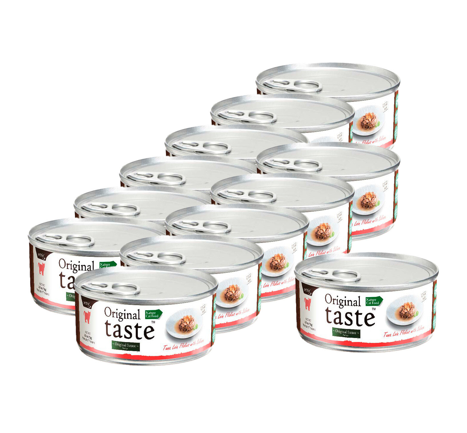 Pettric Original Taste влажный корм для кошек с тунцом и лососем в соусе - 70 г x 12 шт.