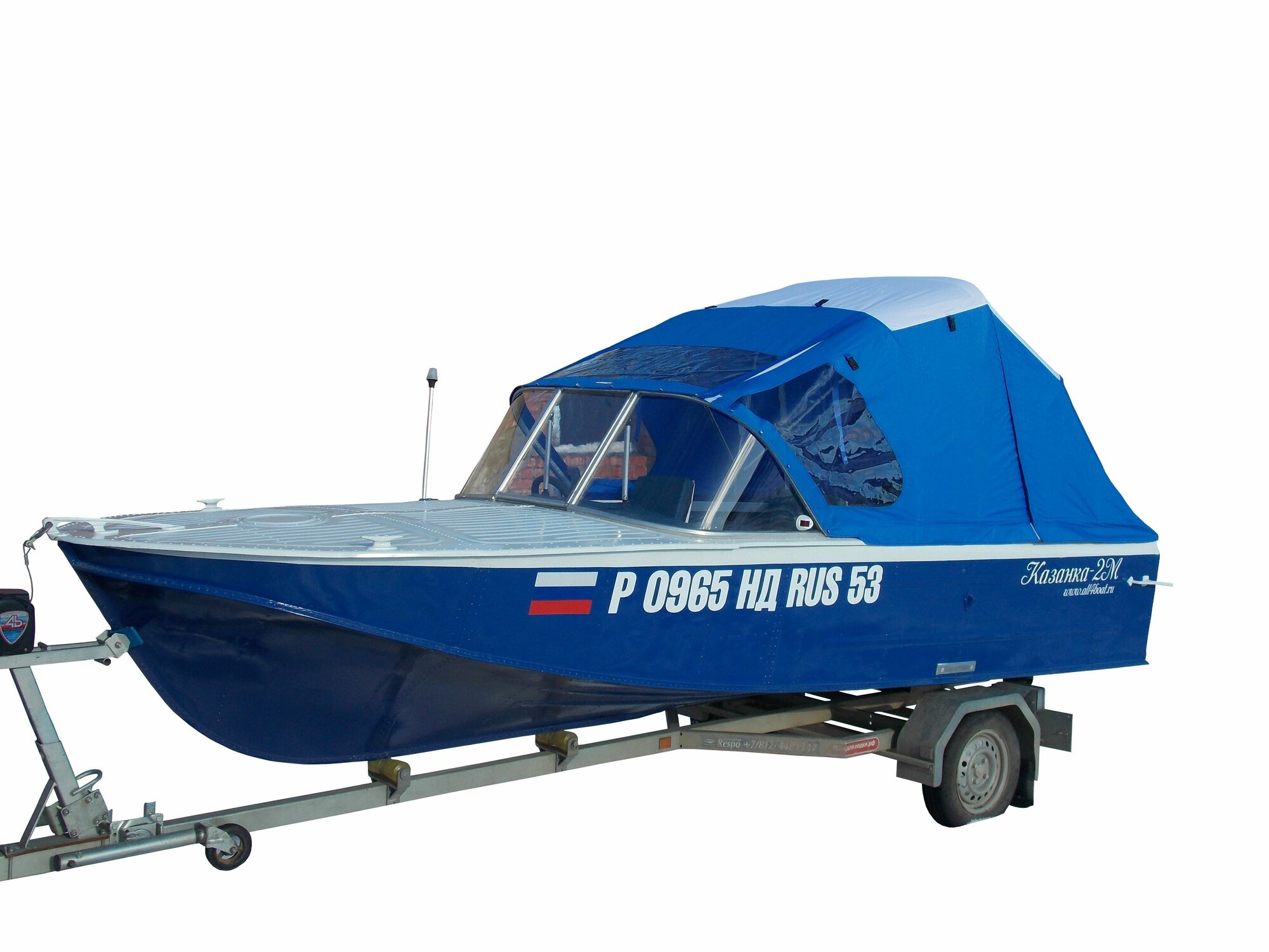 Казанка 2М. Стекло с калиткой, тент, дуги, крепление. Комплект