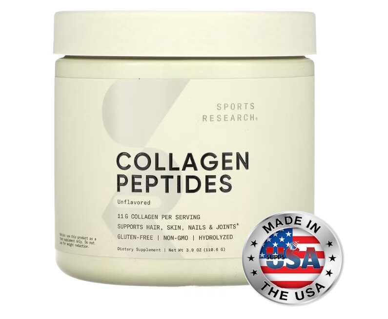 Препарат для укрепления связок и суставов Sports Research Collagen Peptides 110,7 г