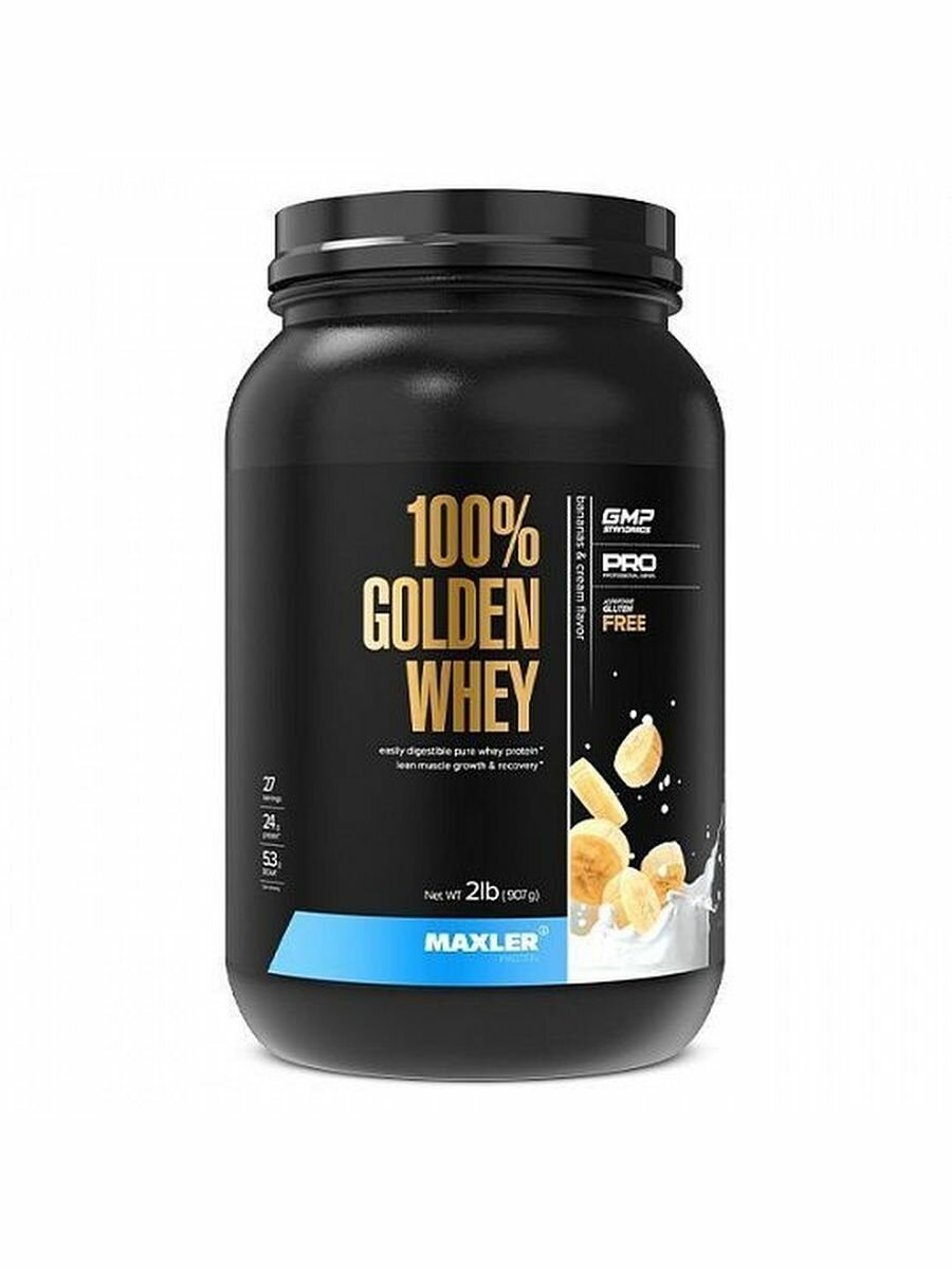 Сывороточный протеин Maxler Golden Whey 2 lb (Bananas & Cream)
