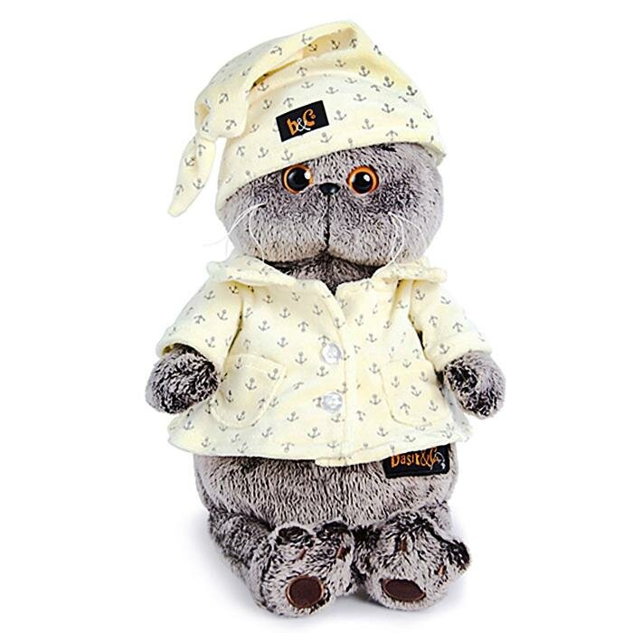 Мягкая игрушка Basik&Сo Басик в пижаме, 25 см (Ks25-024)